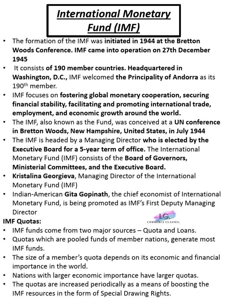 Imf, Unesco & Unctad | PDF | International Monetary Fund | Unesco