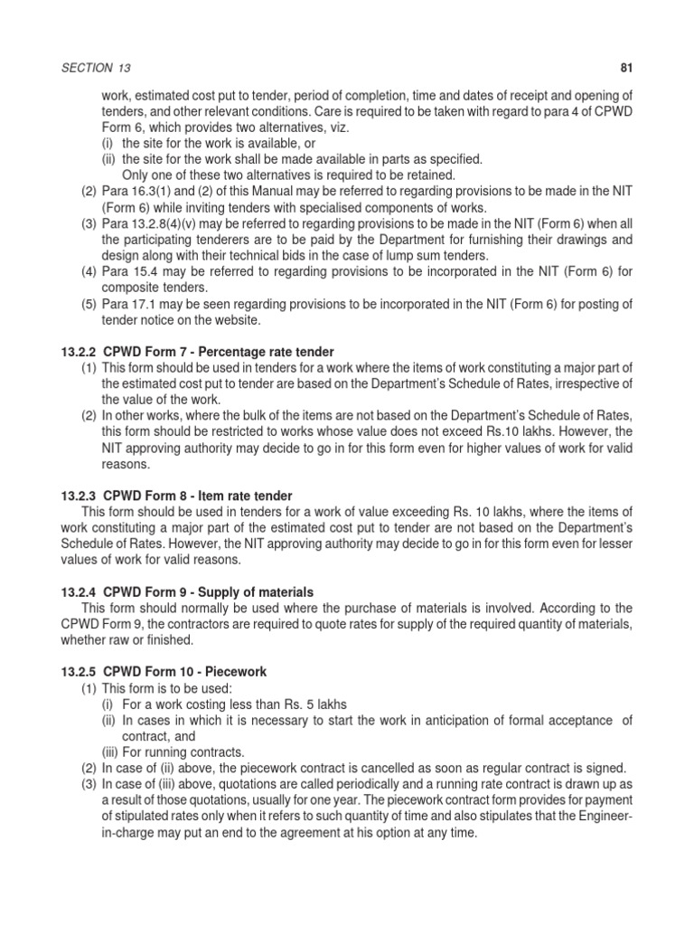 CPWD Works Manual 2 | PDF | Specification (Technical Standard ...