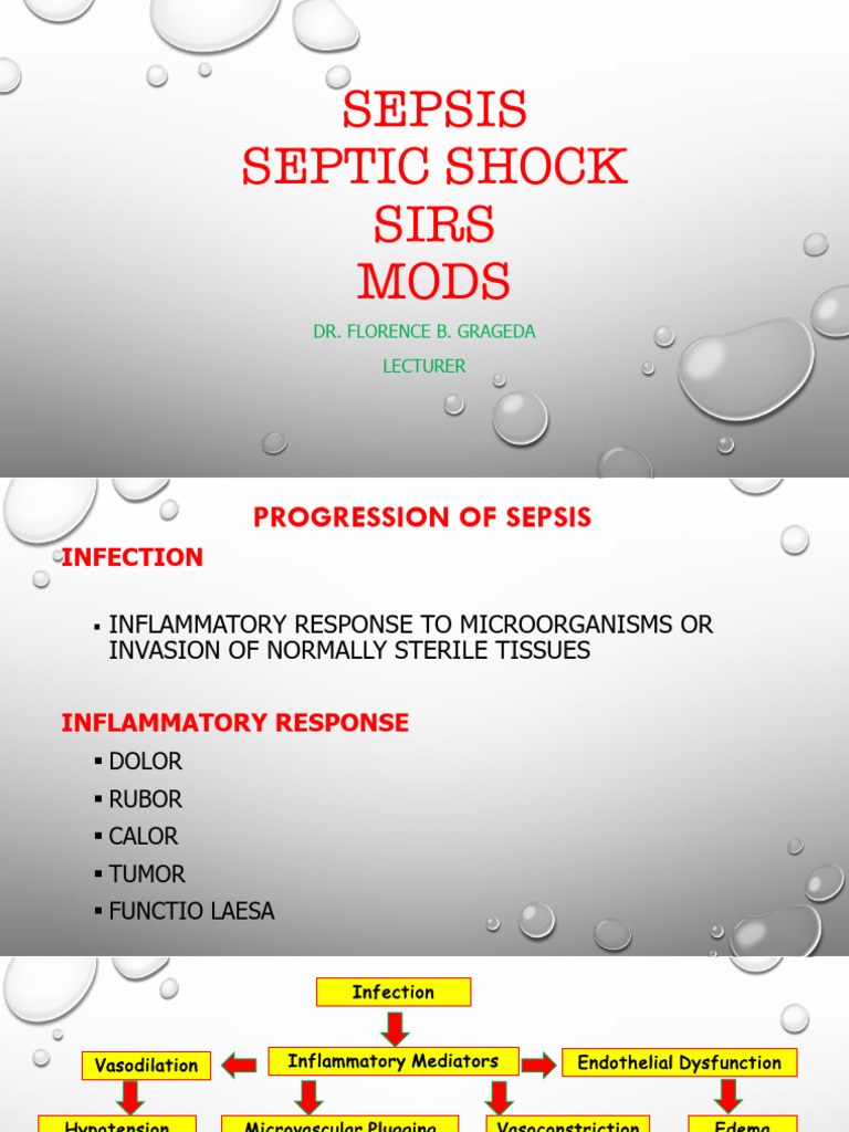 418 Septic Shock Sirs and Mods | PDF | Sepsis | Shock (Circulatory)