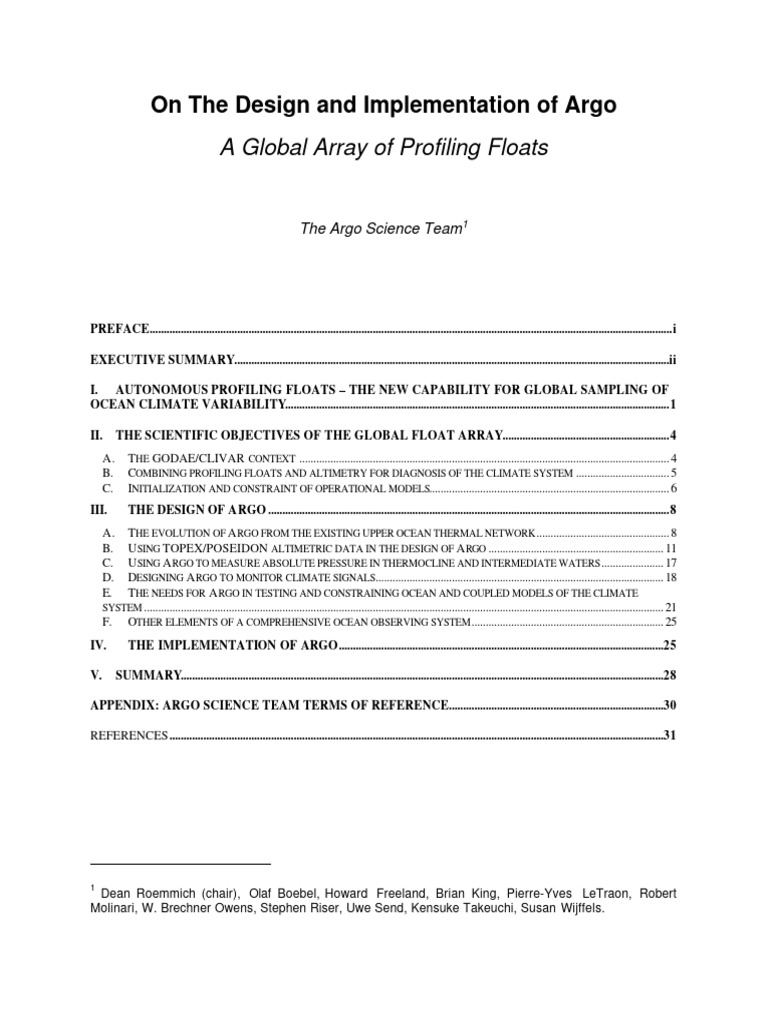 argo-design | PDF | Oceans | Climate