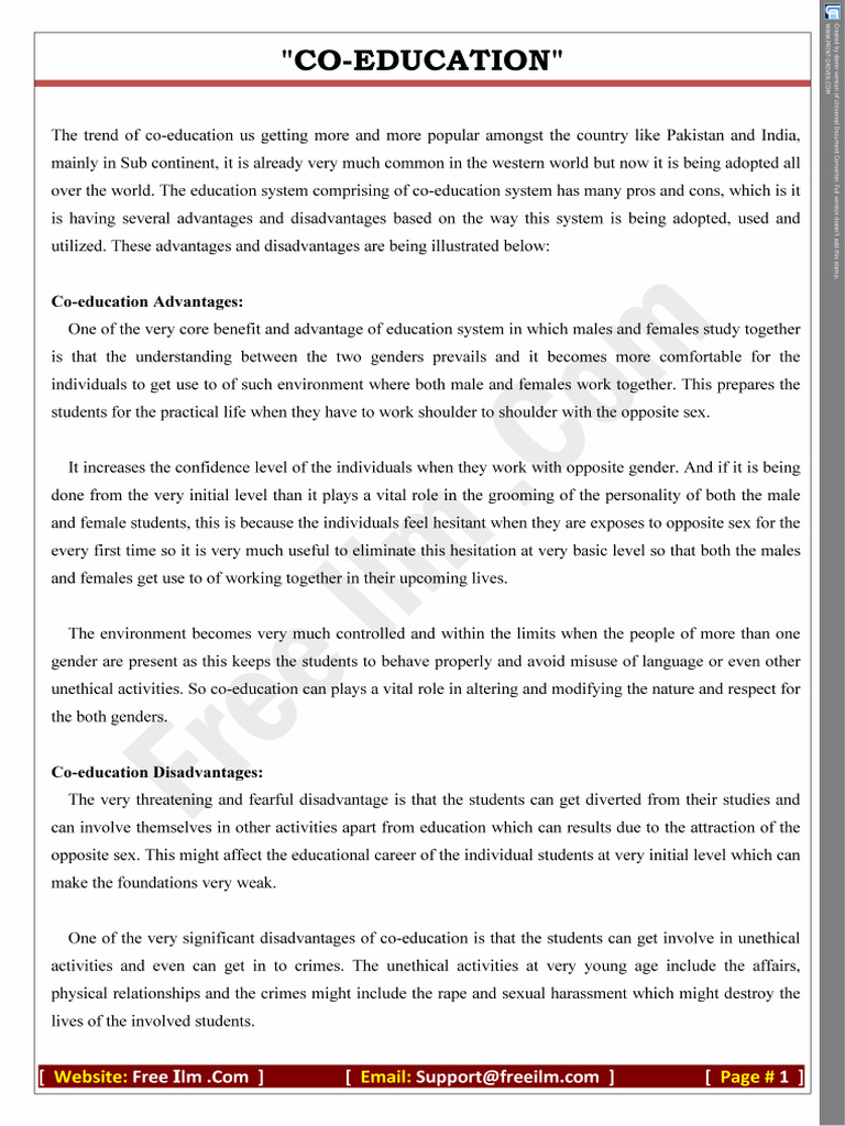 Co Education | PDF