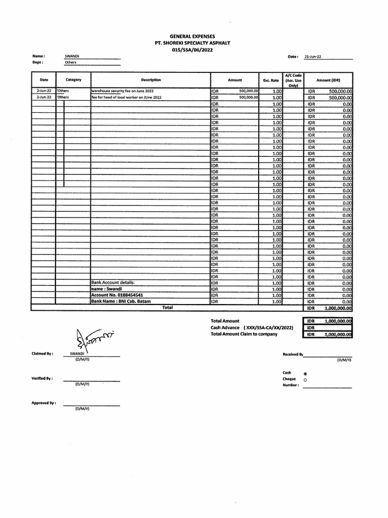 Claim Form 015 | PDF