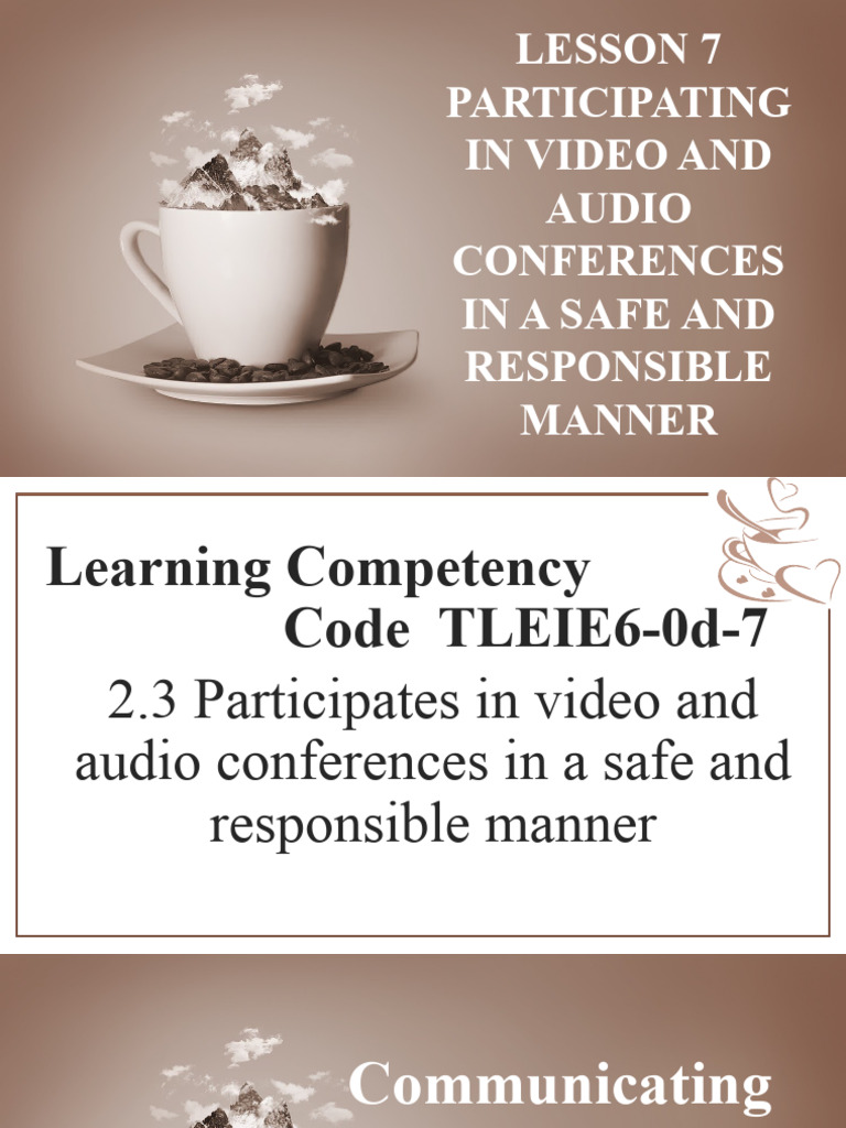 WEEK 4 Lesson 7 Video Conferencing | PDF | Videotelephony | Instant ...