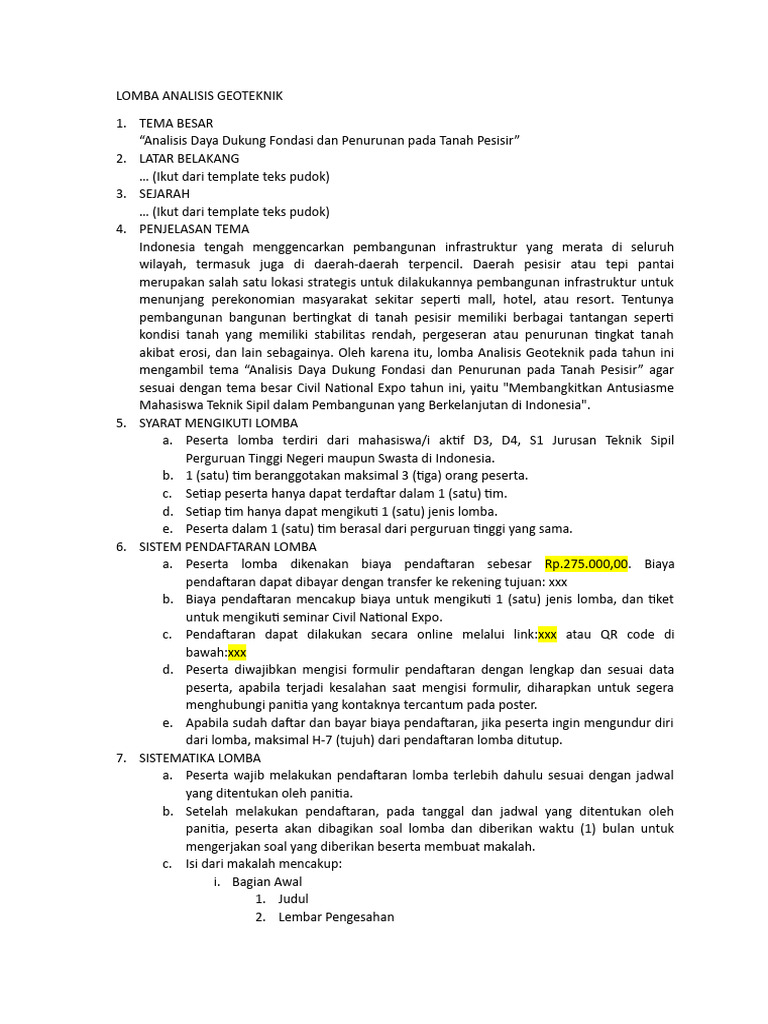 Template Bukpan Geotek Baru | PDF