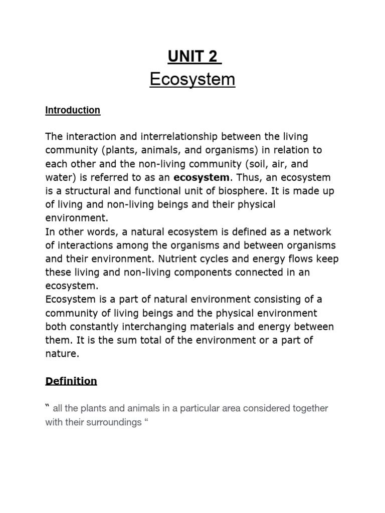Unit2 | PDF | Food Web | Ecosystem