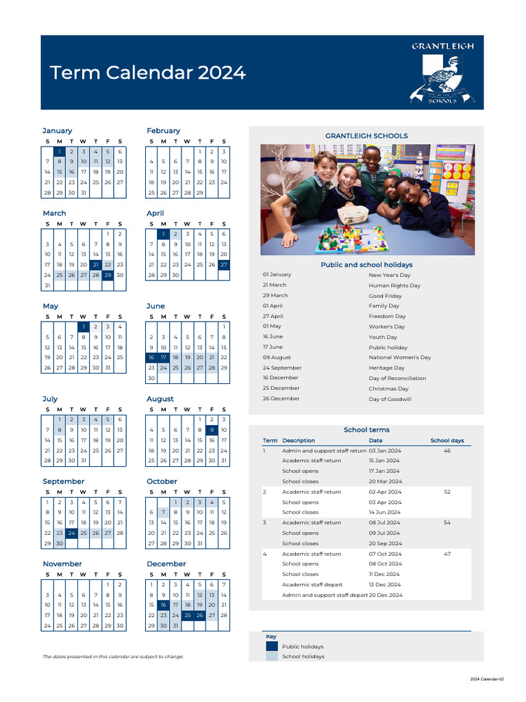 Grantleigh Schools Calendar 2024 02 | Download Free PDF | Observances | Holidays
