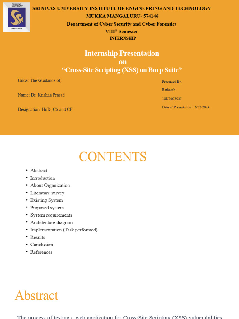 Internship - PPT (Autosaved) | PDF | Computer Security | Security