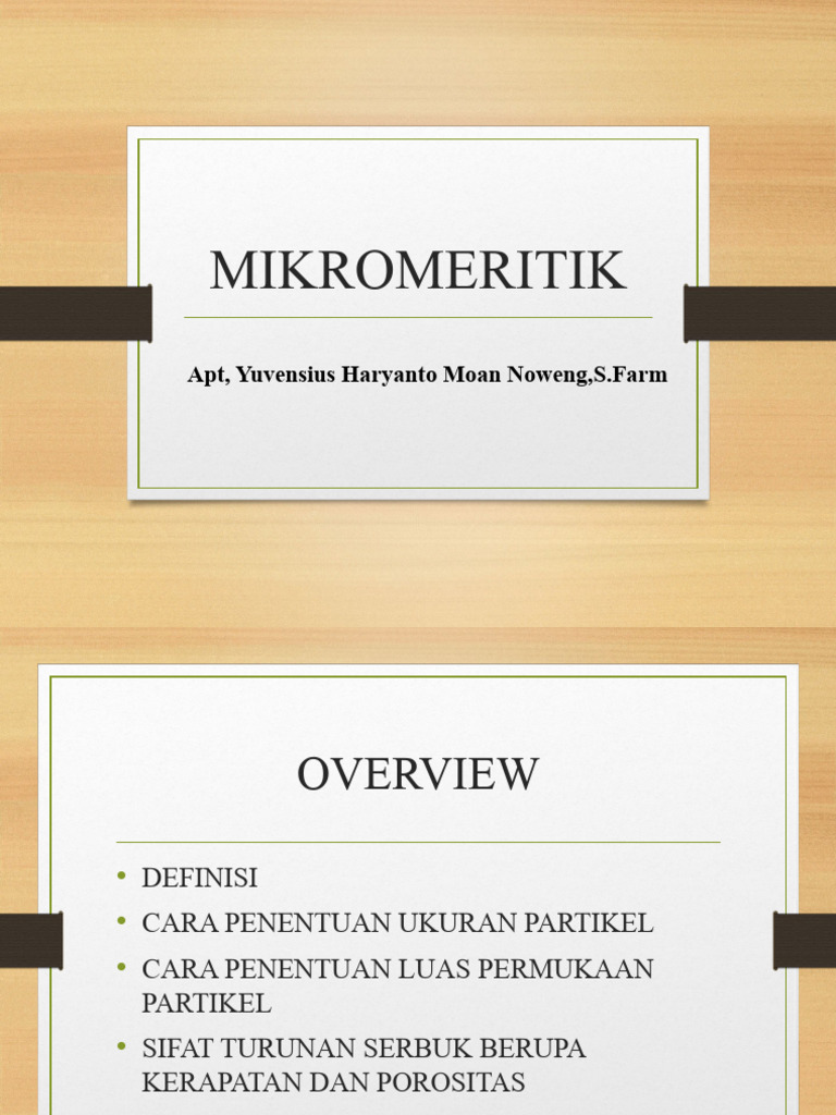 MIKROMERITIK | PDF | Kesehatan Holistik | Sains & Matematika