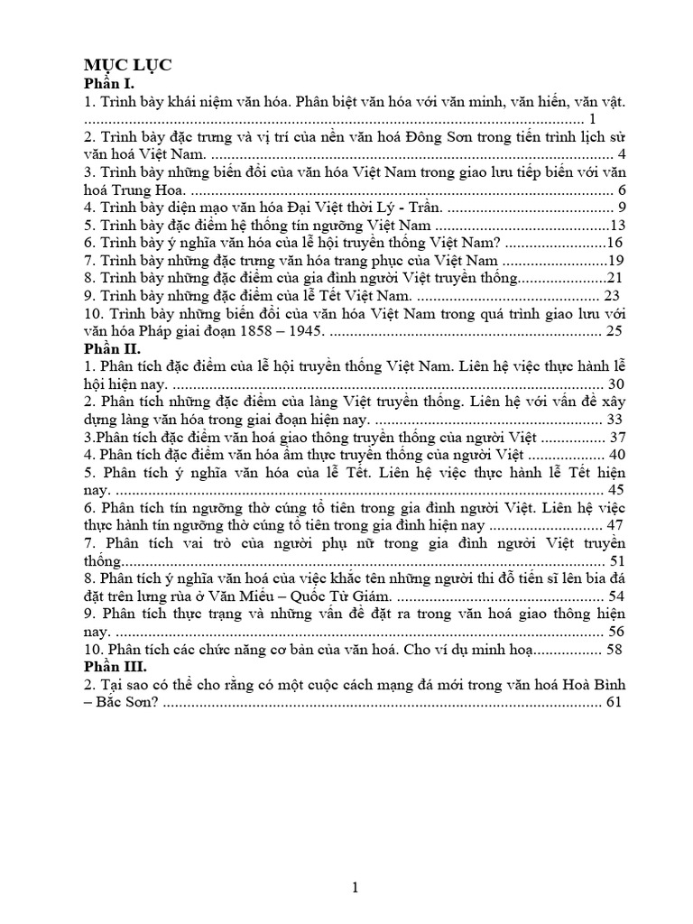 Đề cương CSVH | PDF