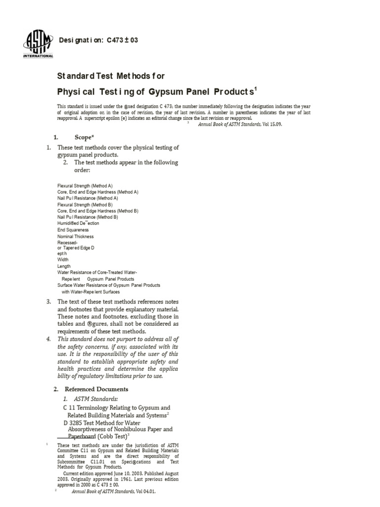 Astm c473 03 | Download Free PDF | Physical Quantities