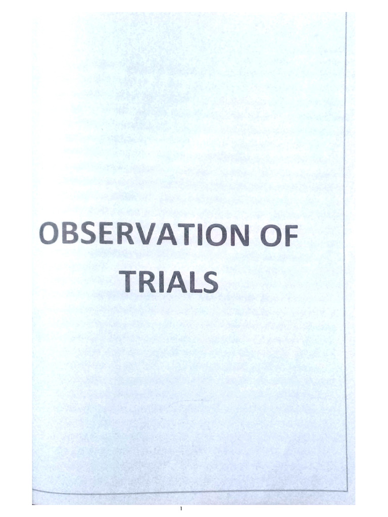 Observation of Civil Case Trial | PDF