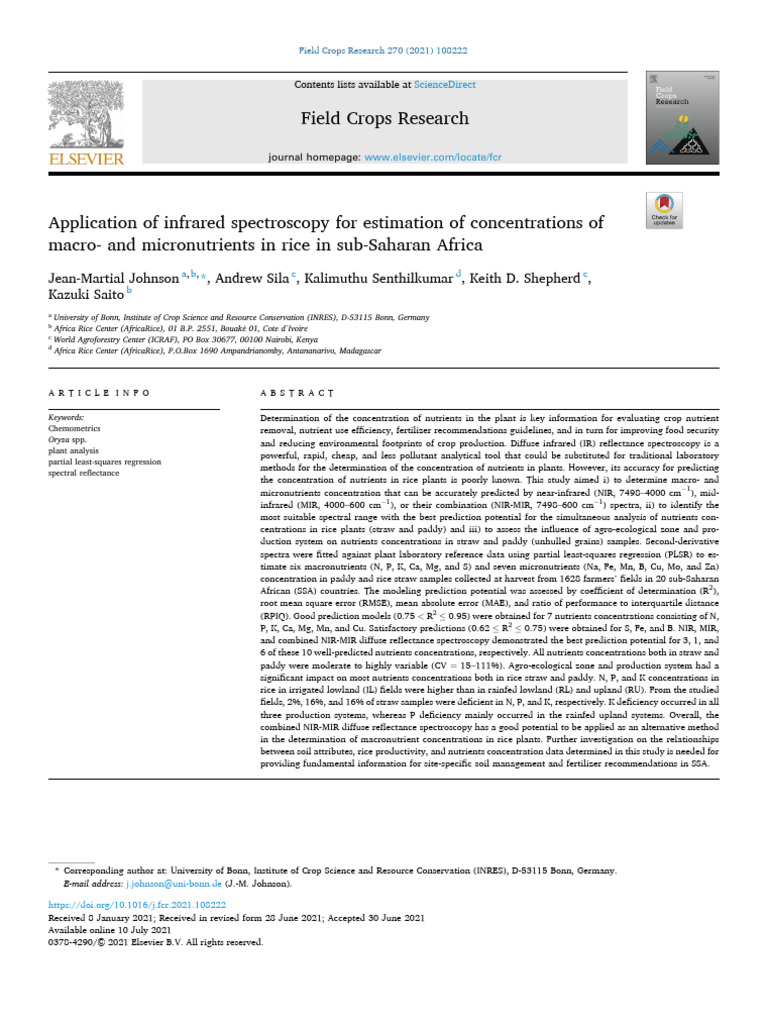 Soil-rice-africa | PDF | Rice