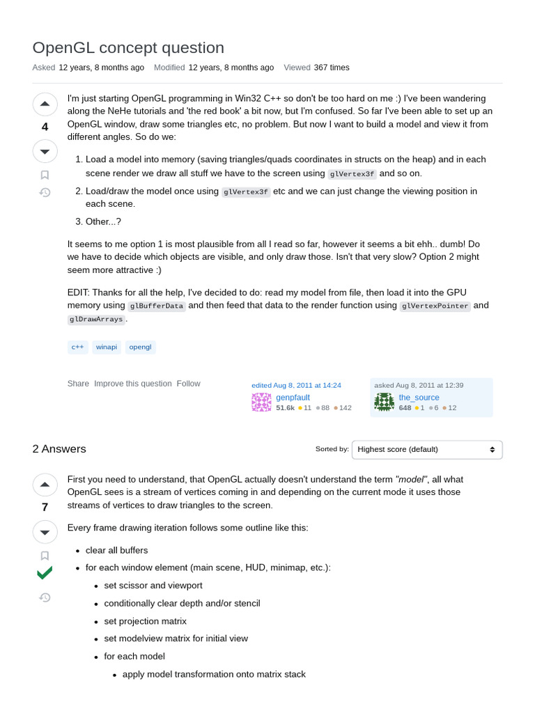 C Opengl Concept Question Stack Overflow Pdf Shader Texture Mapping 7546