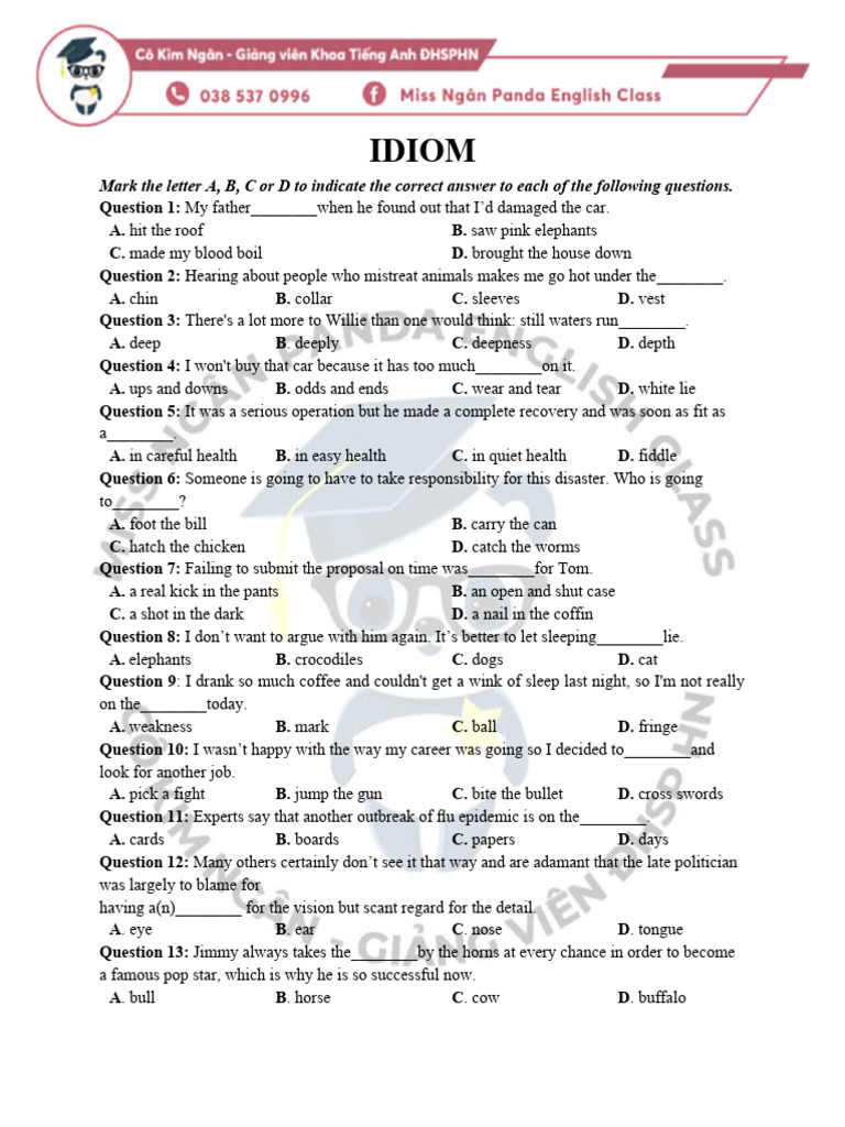 Linh Chi - Minh Phương - Idiom | PDF