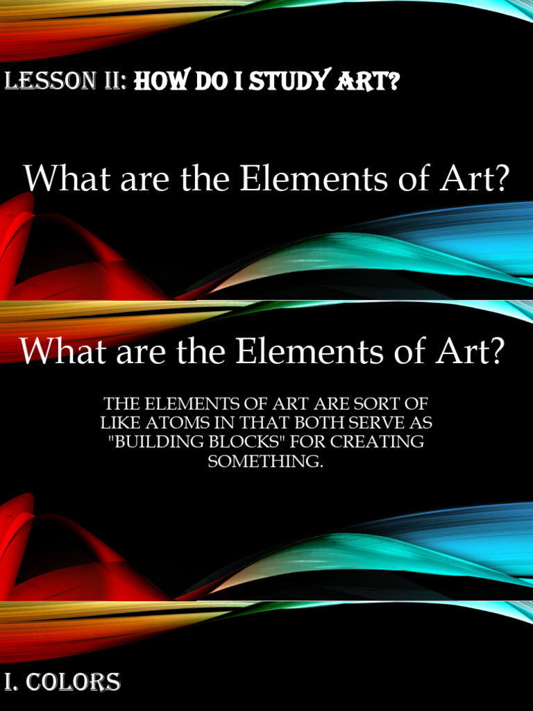 Lesson II Elements of Art COlor | PDF | Color | Yellow