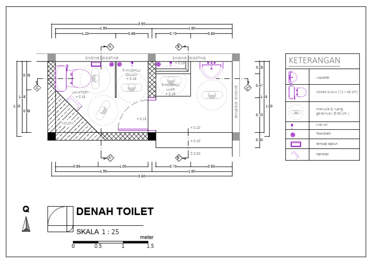 Architectural Layout for Toilets | PDF