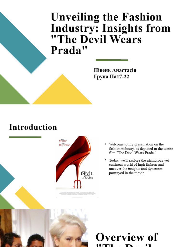 Fashion Insights from "The Devil Wears Prada" | PDF | Social Science ...