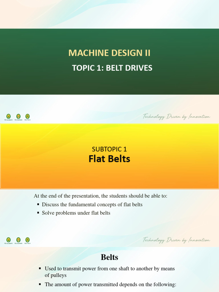 Belt Drives | PDF | Belt (Mechanical) | Manufactured Goods