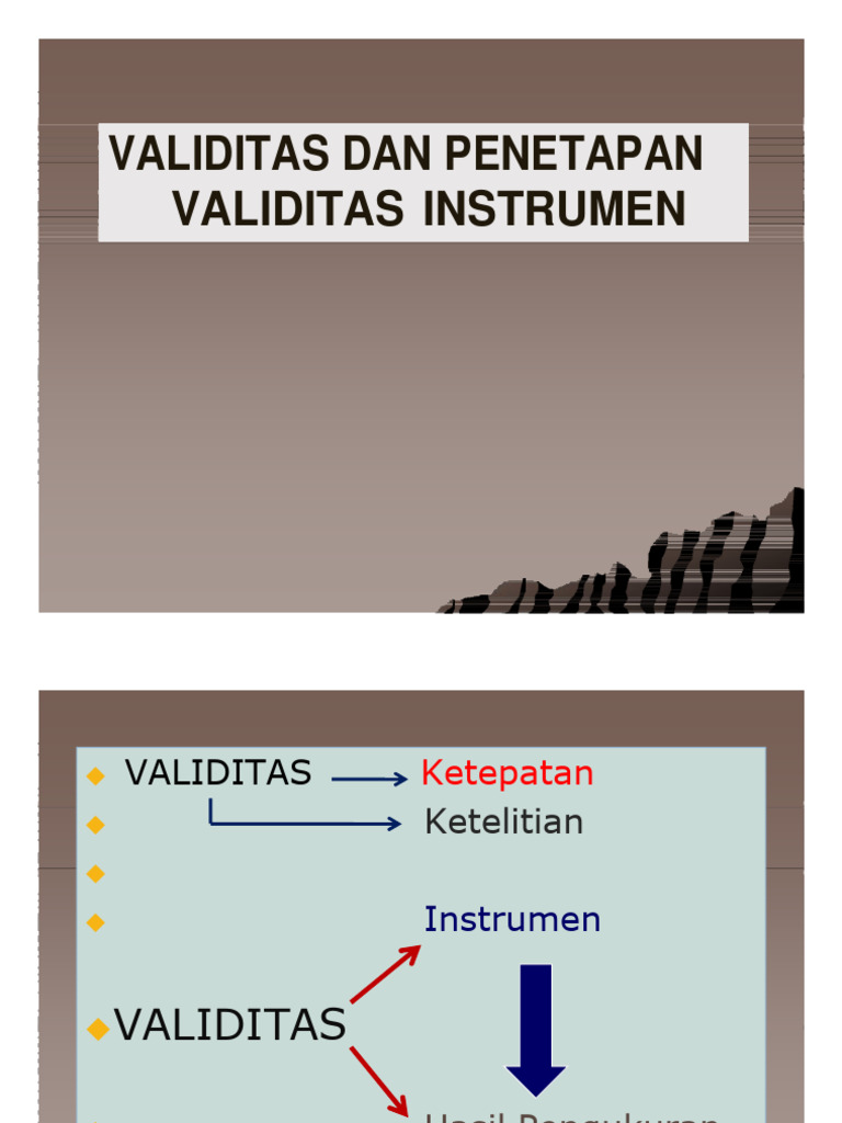 Validitas Instrumen | PDF