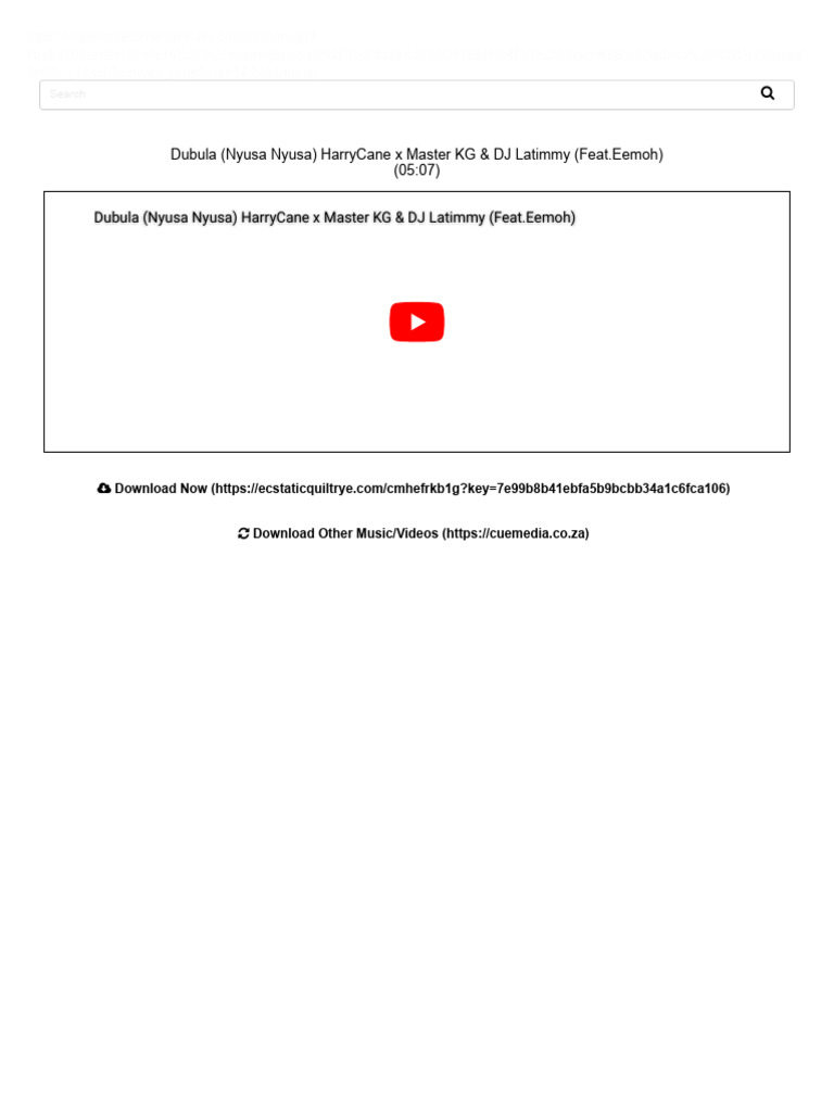 Dubula (Nyusa Nyusa) HarryCane X Master KG & DJ Latimmy (Feat | PDF | Computers