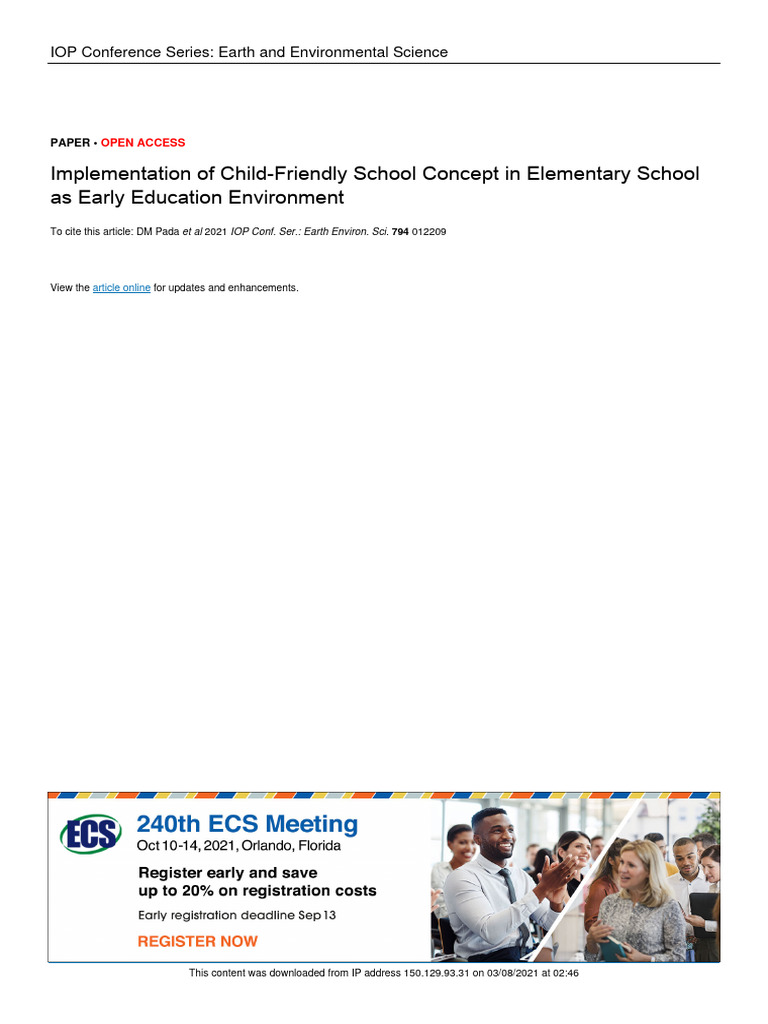 Implementation of Child-Friendly School Concept in | PDF | Schools ...