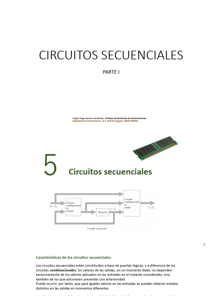 Circuitos Secuenciales y Biestables | PDF | Ingeniería Informática | Electrónica