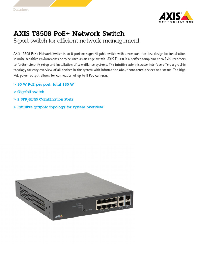 Surveillance Network Switch | PDF | Computer Network | Port (Computer Networking)