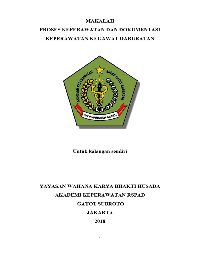 Hanjar Proses Keperawatan Dan Dokumentasi Asuhan Keperawatan | PDF