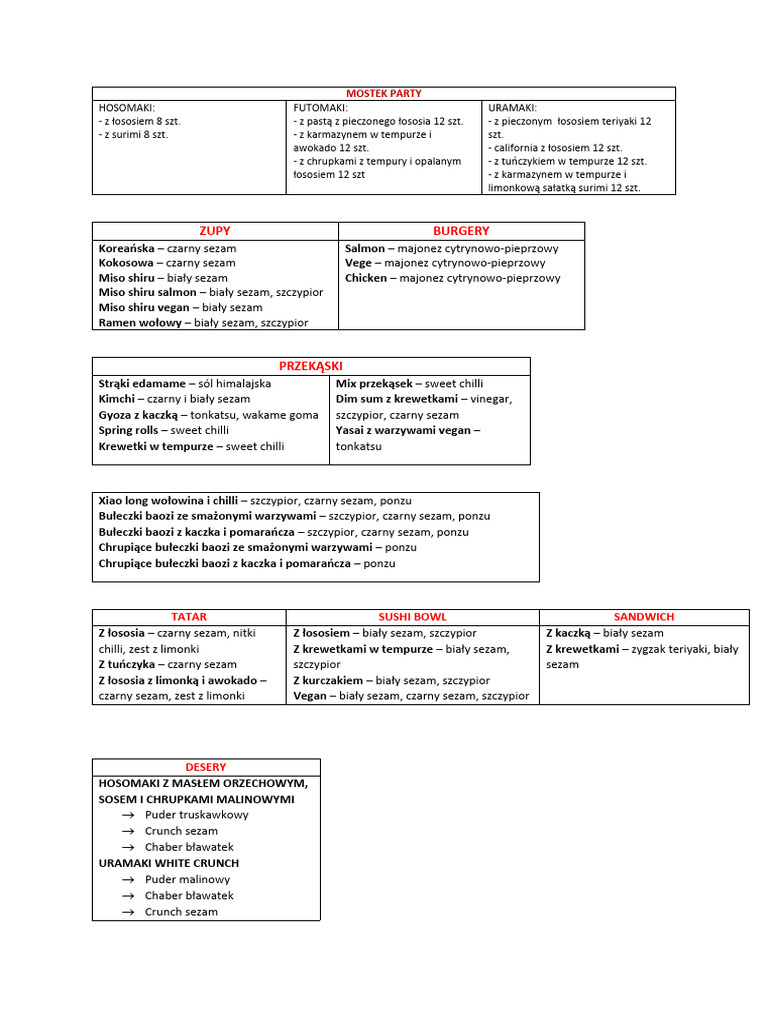 Zupy, Przekaski Ect | PDF