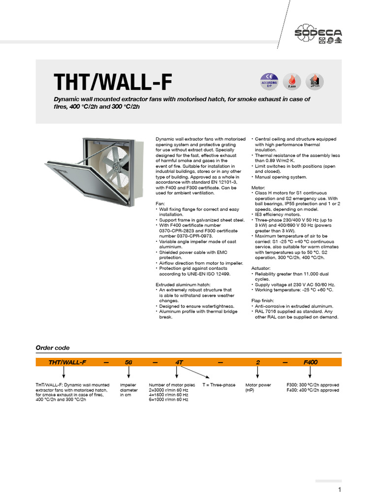 THT WALL F EN v1 | PDF | Flow Measurement | Decibel