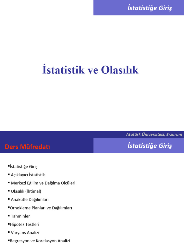 Istatistige Giris d1 | PDF