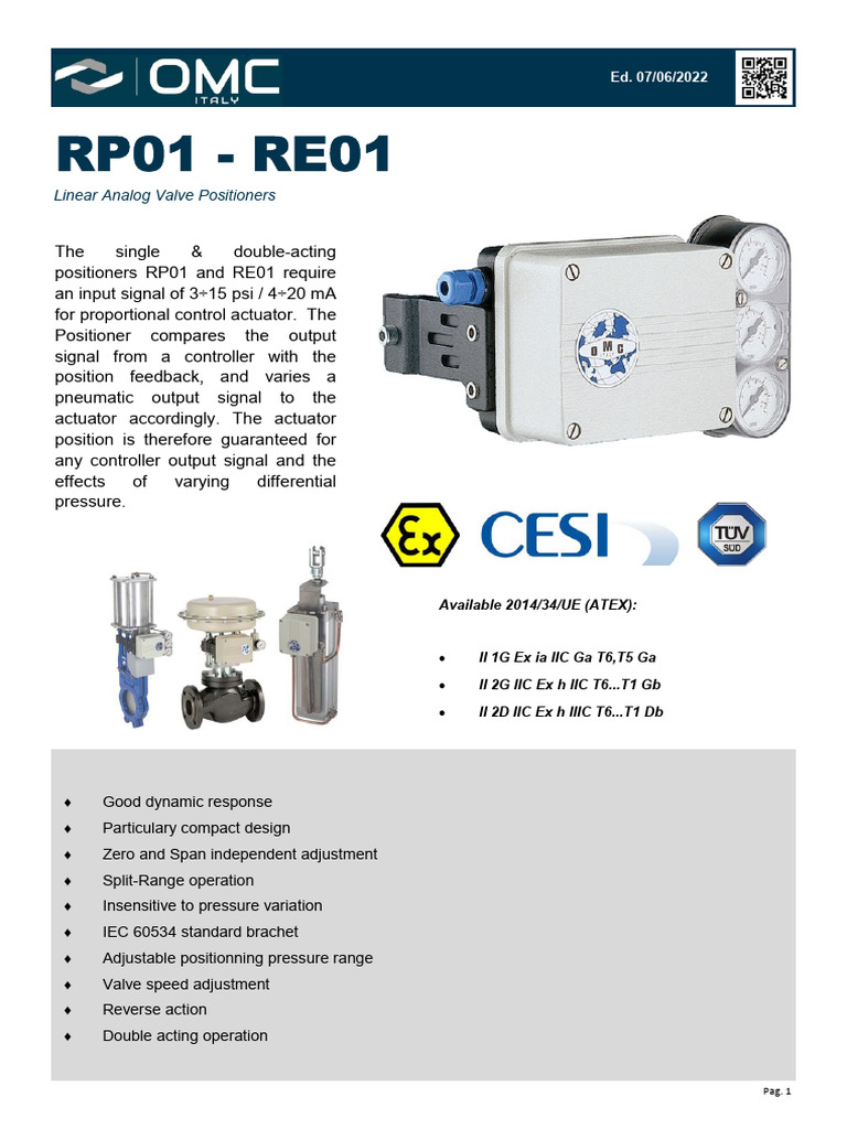 Lit RE01 EN | PDF | Actuator | Electrical Engineering