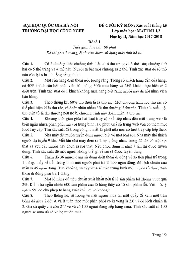 2017 2018 HK2 XSTK CoDapAn | PDF