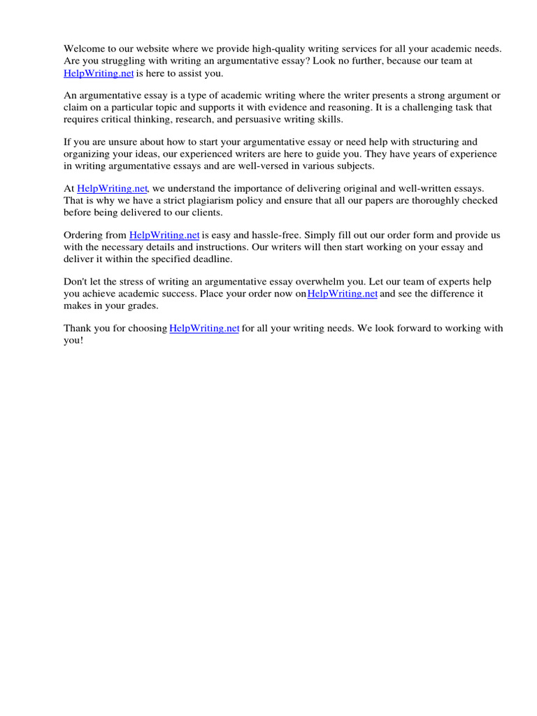 Argumentative Essay Introduction | PDF | Essays | Evidence