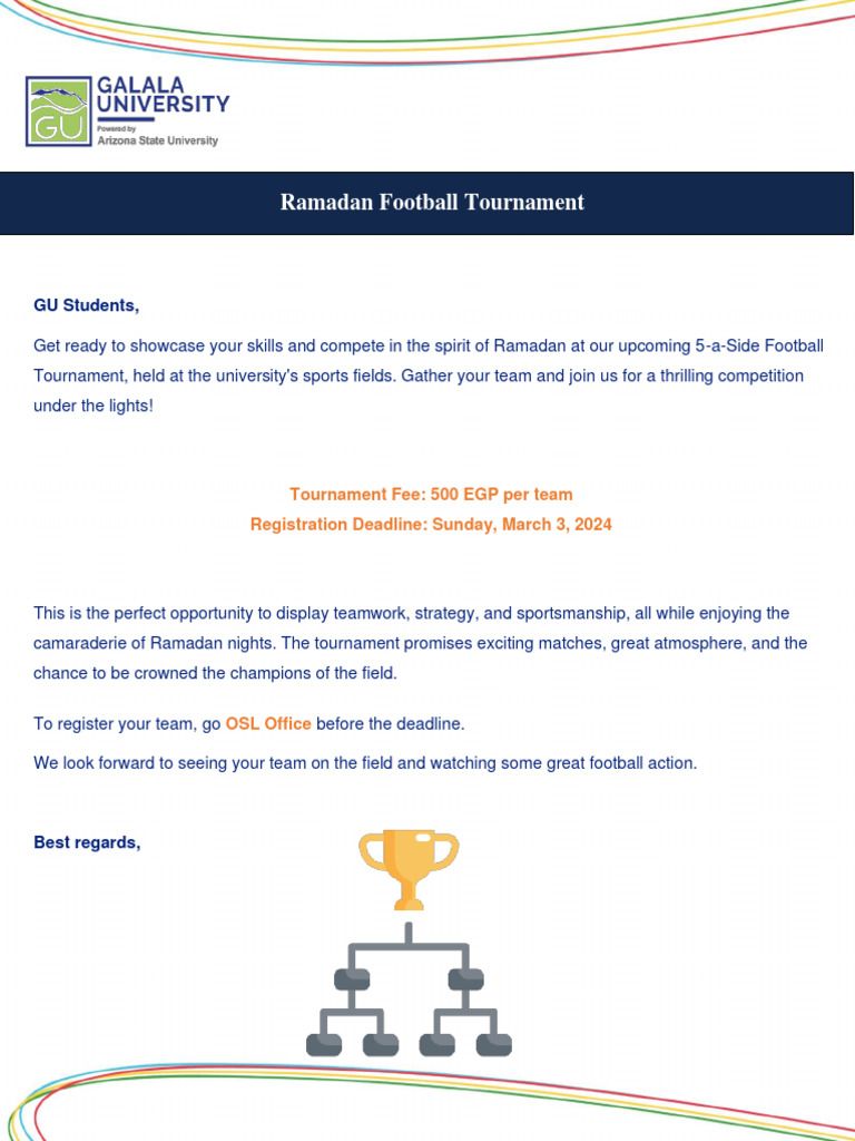 Ramadan Football Tournament | PDF
