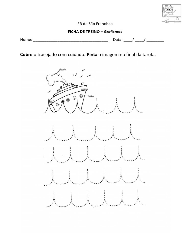 Ficha de Treino de Grafismos EB São Francisco | PDF | Artes ...