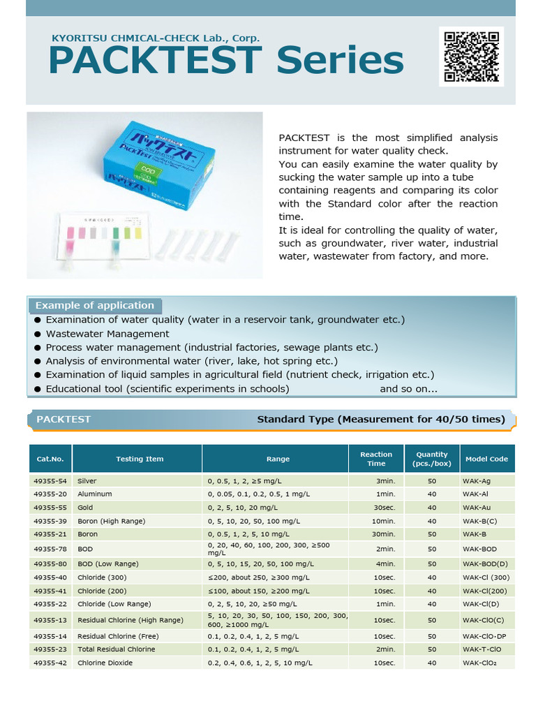 Kyoritsu Test Pack New Brochure 2023 | PDF | Magnesium | Chlorine