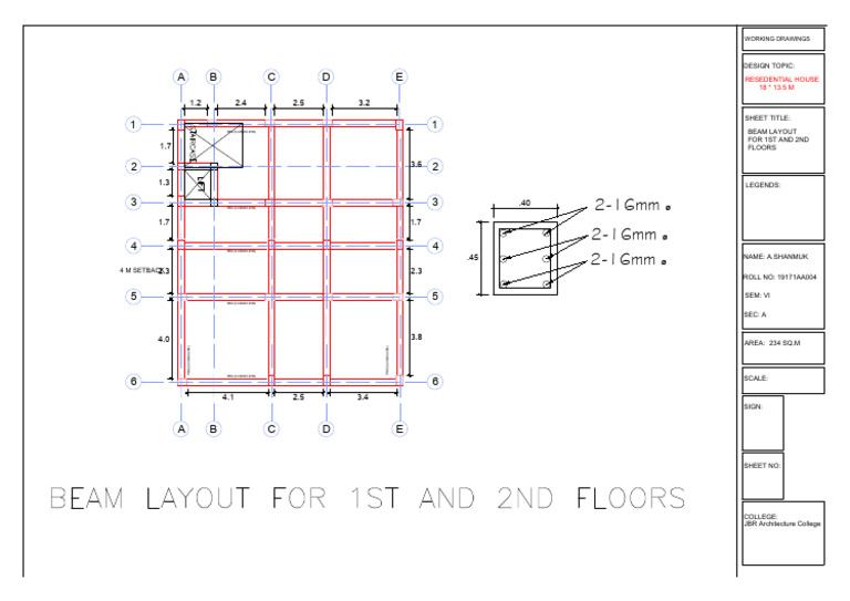 A2 Beam Layout 1ST and 2ND | PDF