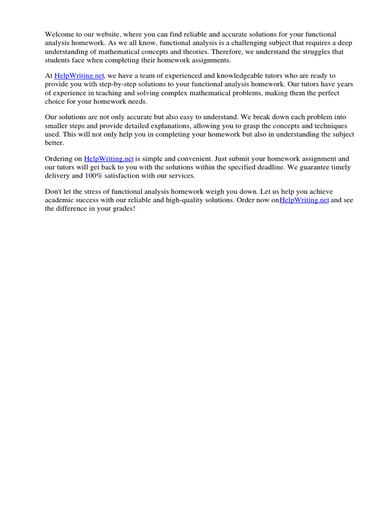 Functional Analysis Homework Solutions | PDF | Mathematical Analysis ... Functional Analysis Homework Solutions | PDF | Mathematical Analysis ...