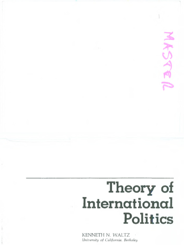 Waltz Theory of International Politics | PDF | Imperialism | Capitalism