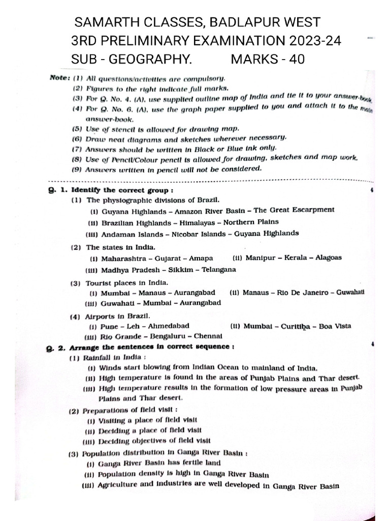 Prelim 3 Geography | PDF
