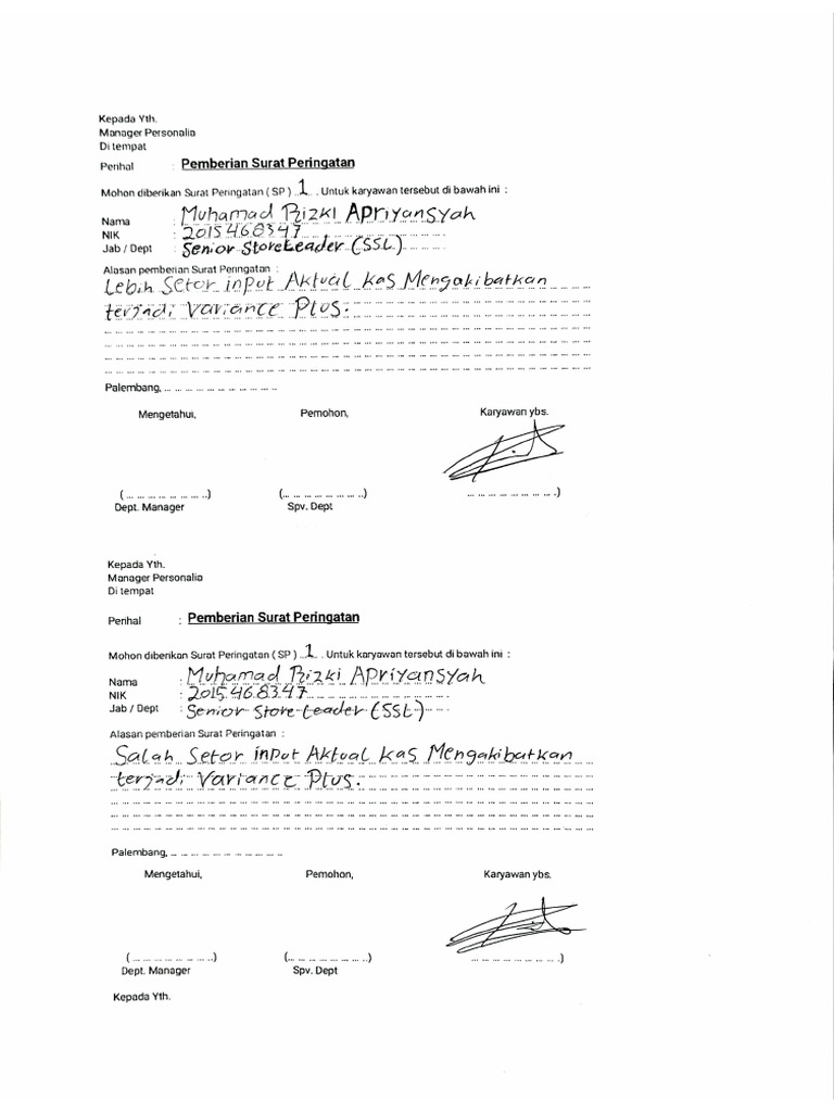 Surat Peringatan | PDF
