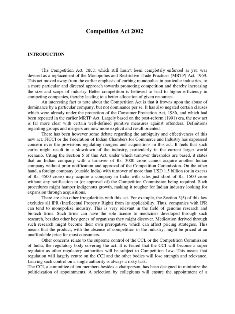 Vara | PDF | Monopoly | Mergers And Acquisitions