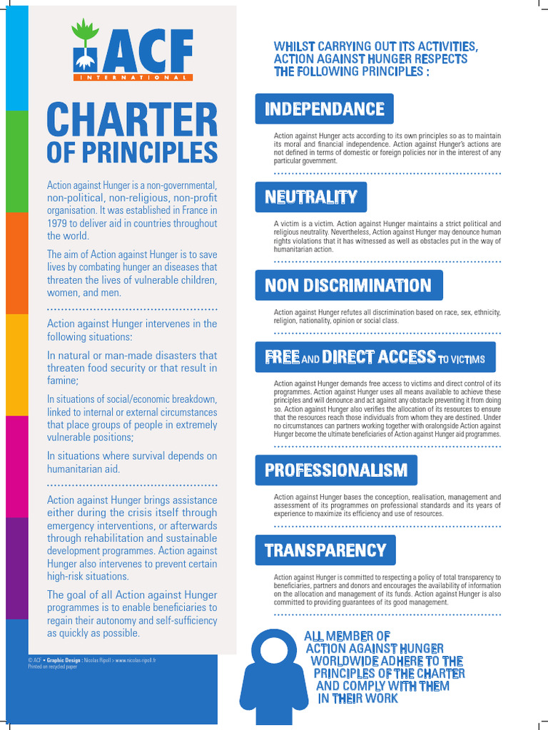 ACF Charter of Principles | PDF | Hunger | Humanitarian Aid