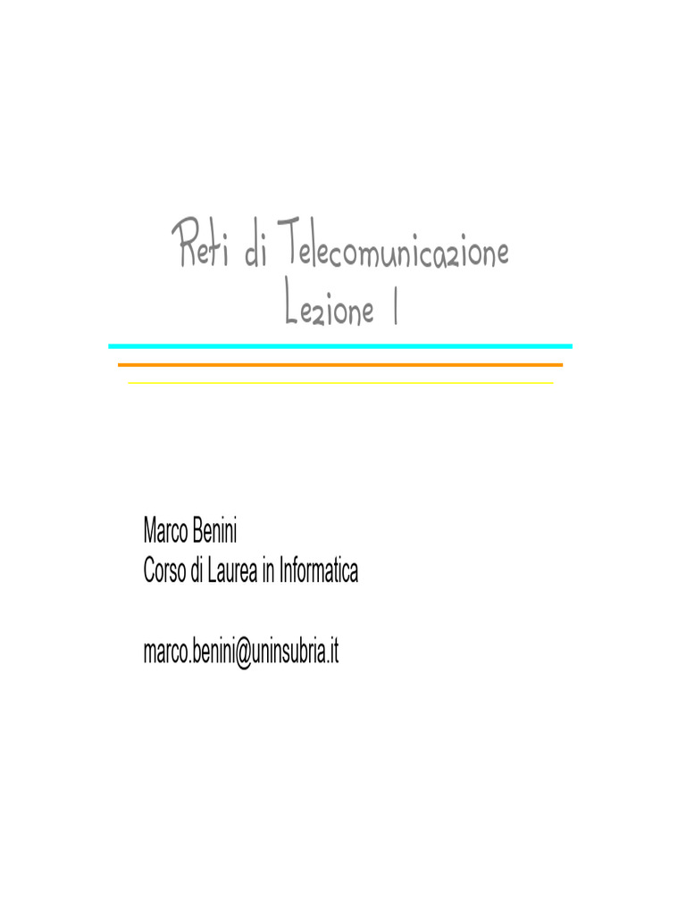 RetiTLC Lezione01 | PDF