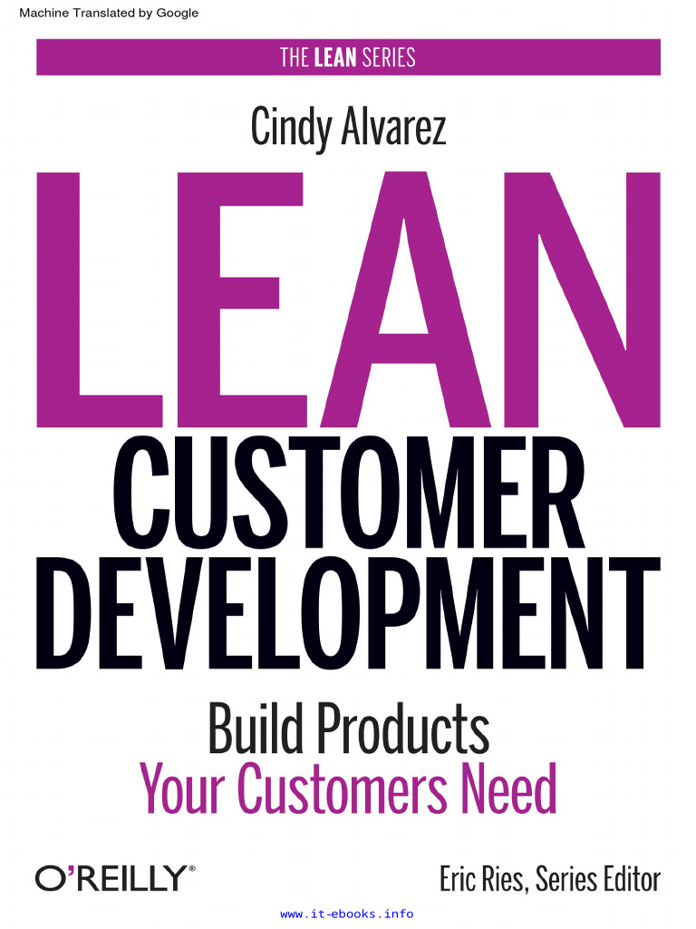 (Tài liệu chính) Cindy Alvarez - Lean Customer Development. Building ...