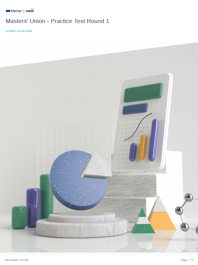 Masters' Union - Practice Test Round 1 | PDF | Applied Mathematics