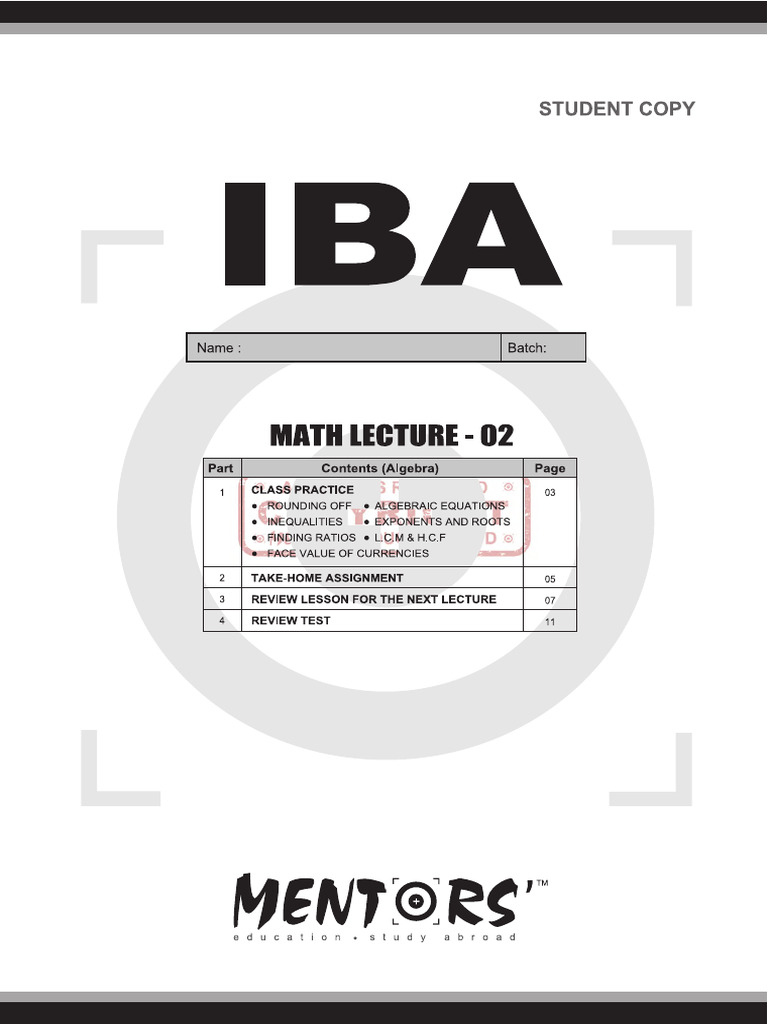 Maths Iba-2 | PDF