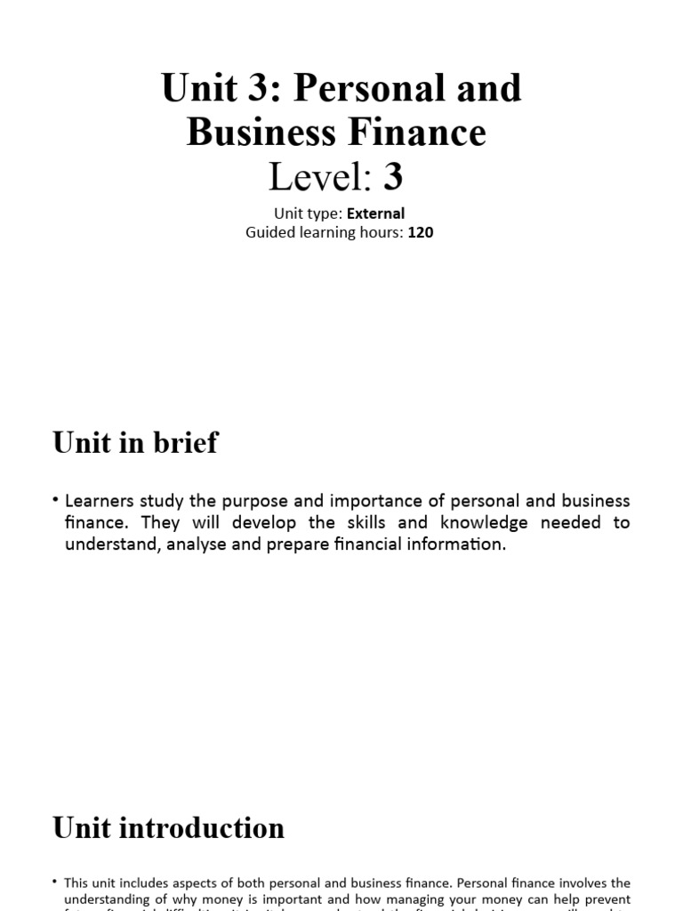 Unit 3 Presentation | Download Free PDF | Debt | Banks