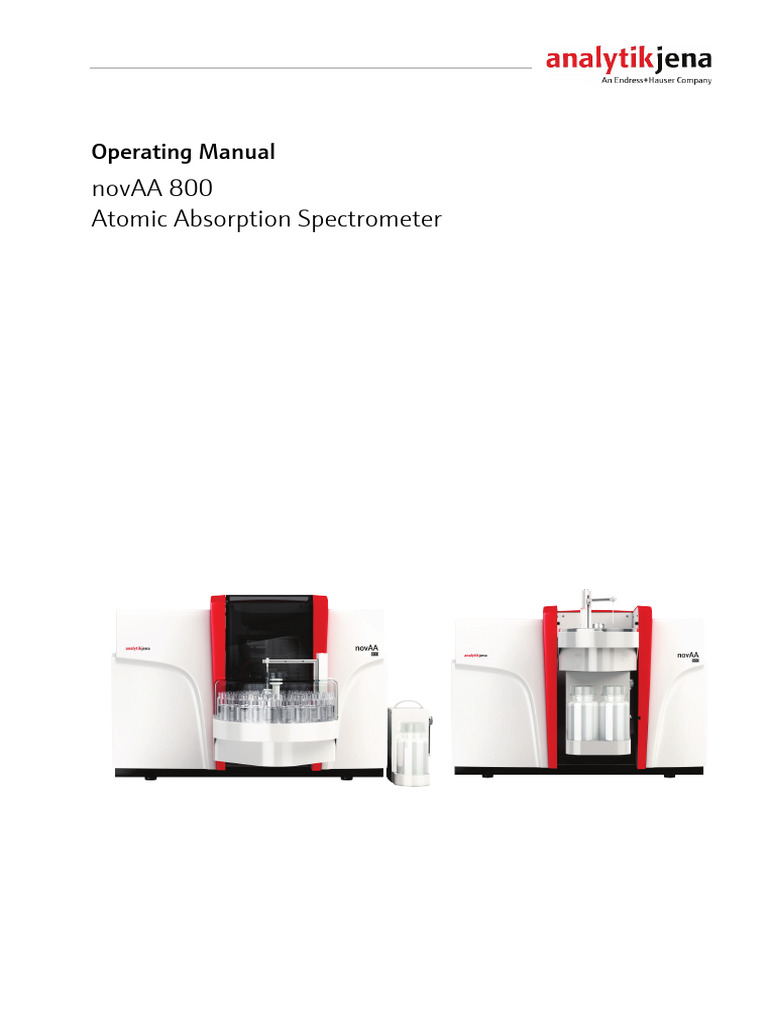 Novaa 800 | PDF | Atomic Absorption Spectroscopy | Ac Power Plugs And ...